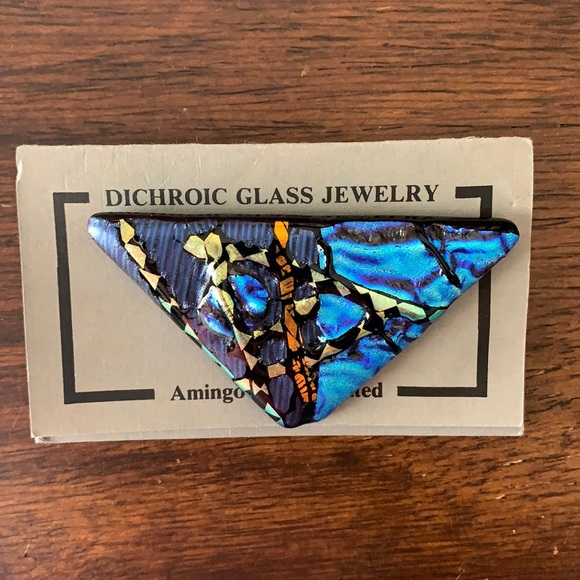 dichroic glass | Jewelry | Dichroic Glass Jewelry Pin | Poshmark